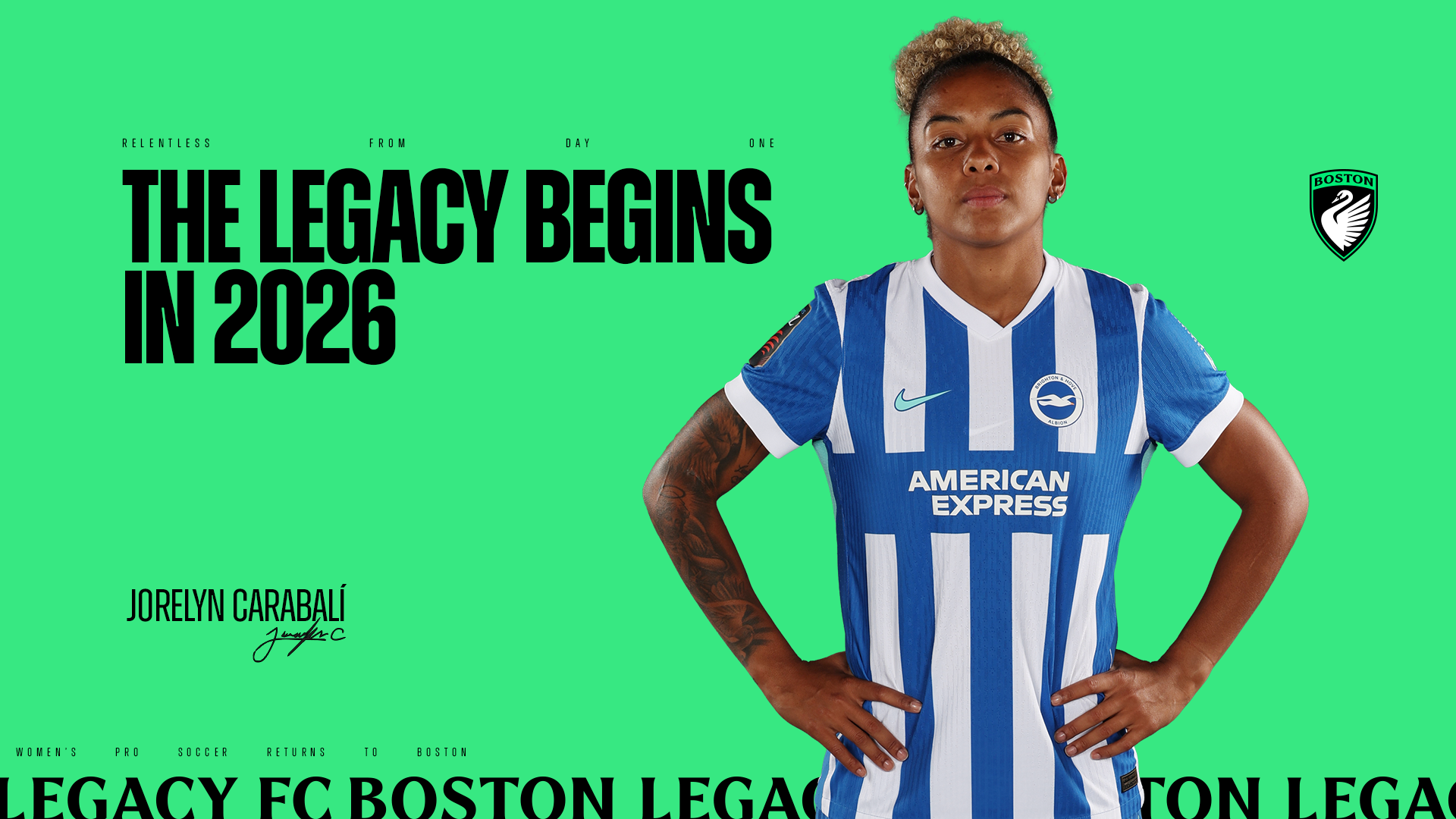 Boston, it's a great day to start a new legacy | Boston Legacy FC