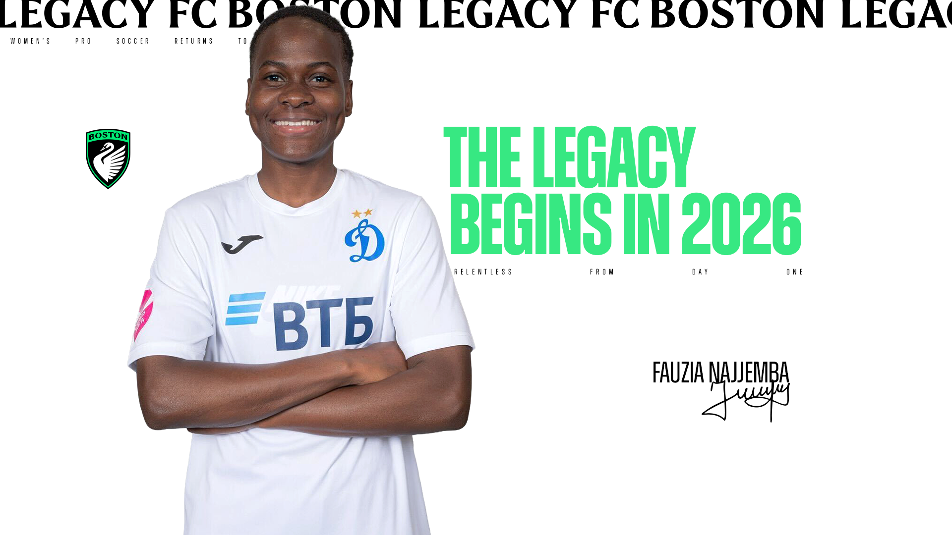 Boston, it's a great day to start a new legacy | Boston Legacy FC